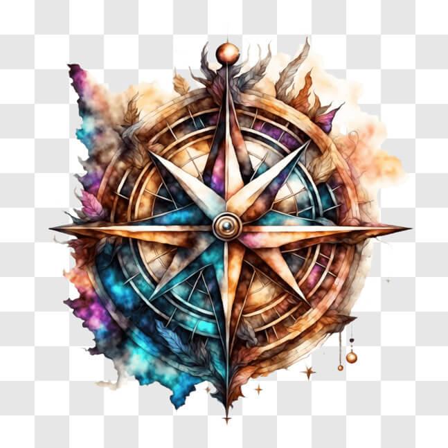 Download Colorful Compass for Travelers and Adventurers PNGs Online ...