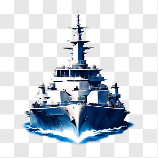 Download Large Navy Ship Sailing in the Ocean PNGs Online - Creative ...
