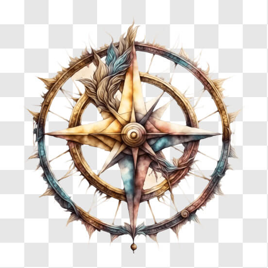 Download Ornate Compass for Navigation and Exploration PNGs Online ...
