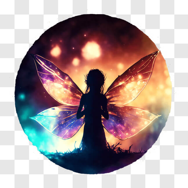 Download Colorful Fairy with Spread Wings PNGs Online - Creative Fabrica