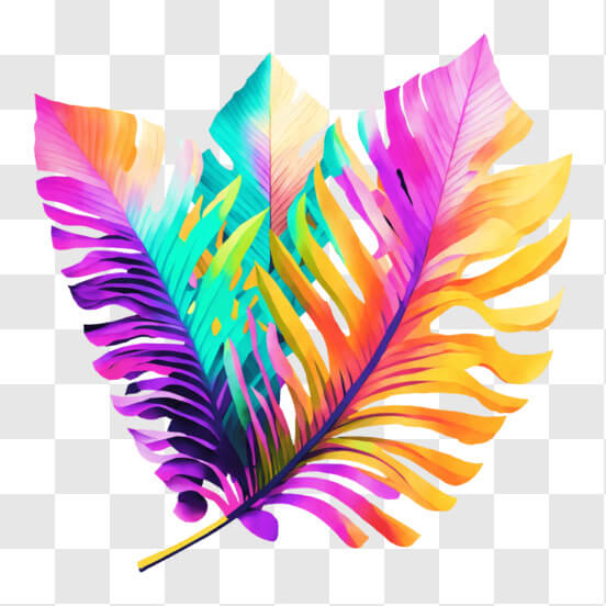 Download Vibrant Tropical Leaf 'F' for Wall Art and Decor PNG Online ...