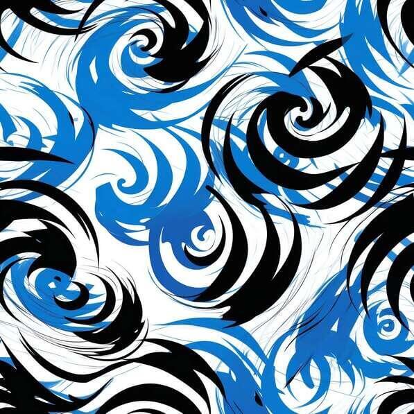 Download Abstract Blue and Black Swirl Pattern on White Background ...