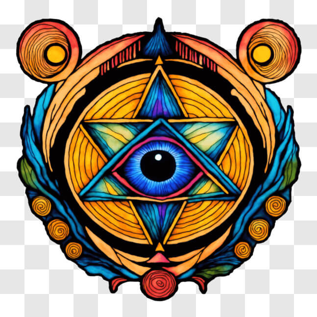 Download Colorful All-Seeing Eye Symbol PNGs Online - Creative Fabrica
