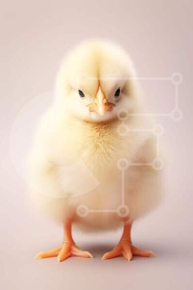 Fierce Yellow Chicken Staring at Camera stock photo | Creative Fabrica