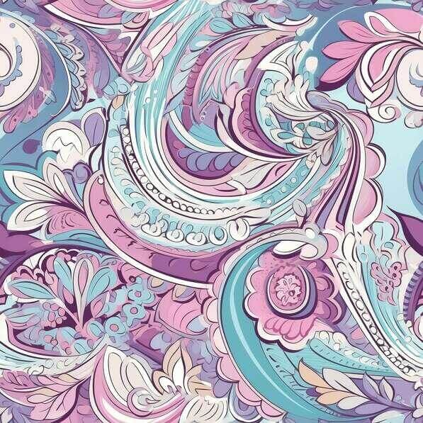 Download Colorful Floral Seamless Pattern in Pink, Blue, and Purple ...