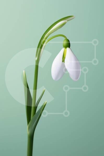 Beautiful Snowdrop Flower in Nature stock photo | Creative Fabrica