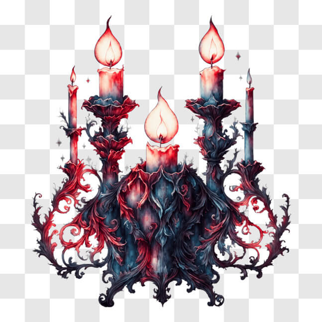 Download Dark Magic Candlesticks with Colored Flames PNGs Online ...