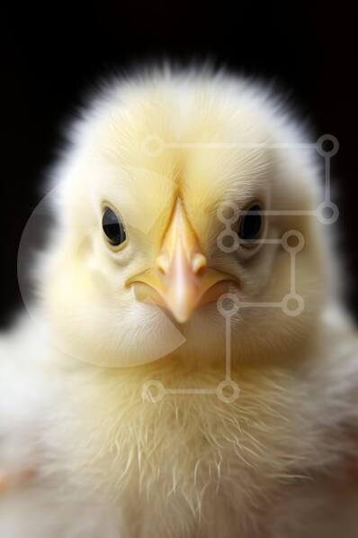 Curious Yellow Chicken Close-Up stock photo | Creative Fabrica