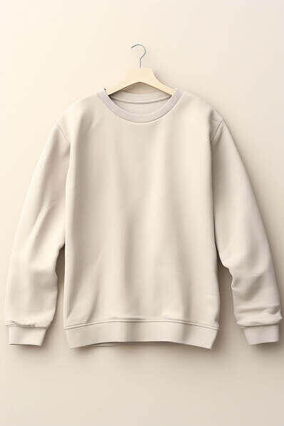 Download Empty White Sweatshirt on Hanger Against Wall Mockups Online ...