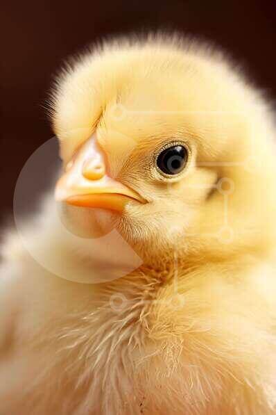 Adorable Young Chicken Staring at the Camera stock photo | Creative Fabrica