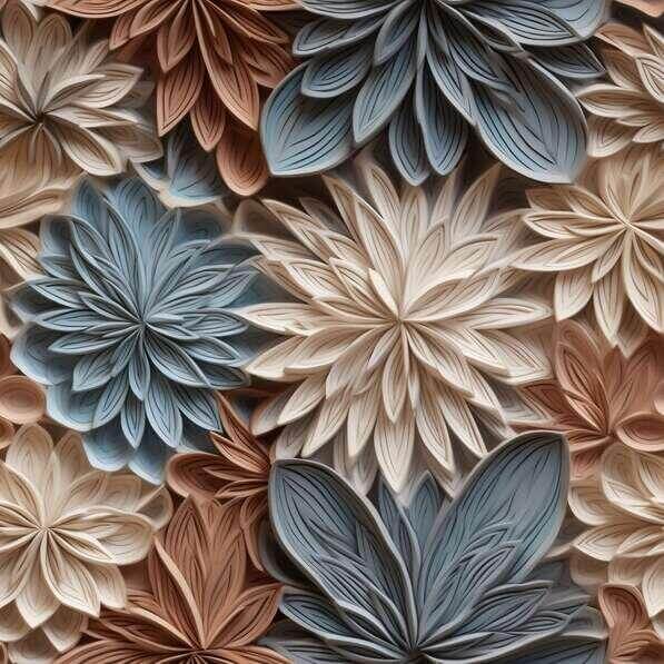 Download Handmade Paper Flower Arrangement in Beige, Brown, and Tan ...