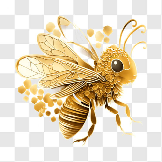 Gold Bee PNG - Download Free & Premium Transparent Gold Bee PNG Images ...