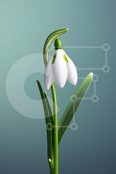 White Snowdrop Flower - Symbol of Spring and Nature's Beauty stock ...