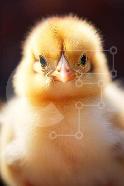 Adorable Young Chicken Close-Up stock photo | Creative Fabrica