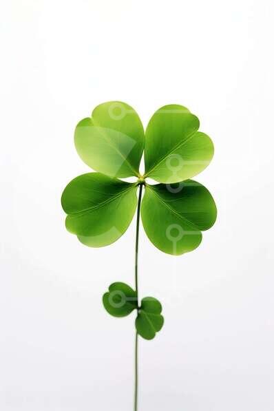 Single Four-Leaf Clover Ornamental Item stock photo | Creative Fabrica