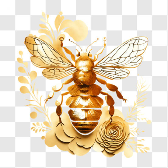 Gold Bee PNG - Download Free & Premium Transparent Gold Bee PNG Images ...