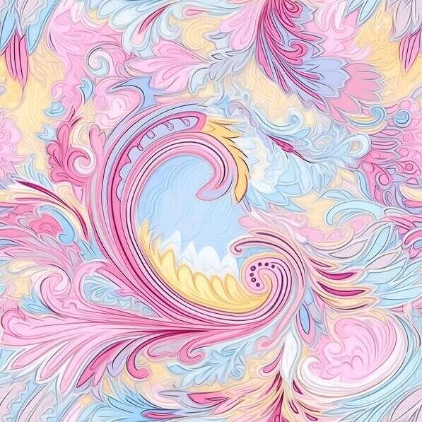 Download Seamless Abstract Floral Pattern in Pink, Blue, and Yellow ...