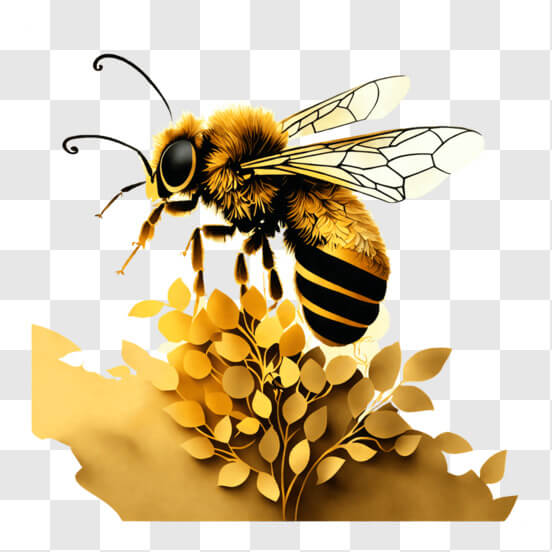 Gold Bee PNG - Download Free & Premium Transparent Gold Bee PNG Images ...