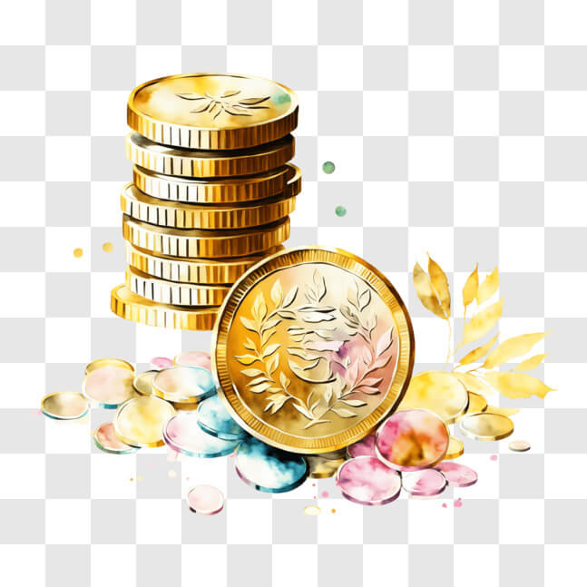 Download Stack of Gold Coins PNGs Online - Creative Fabrica