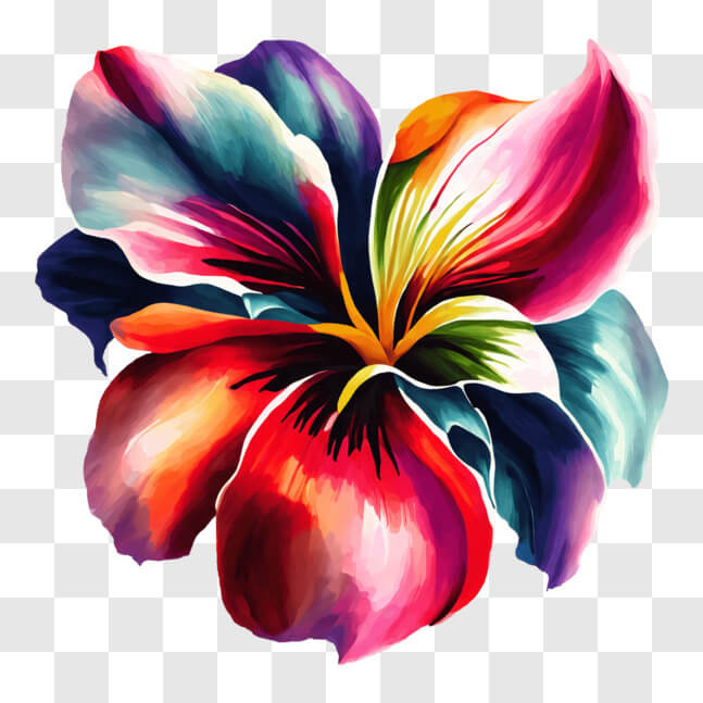 Download Colorful Upside-Down Heart Flower Image PNGs Online - Creative ...
