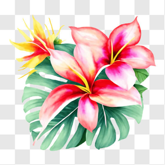 Tropical Flower PNG - Download Free & Premium Transparent Tropical ...