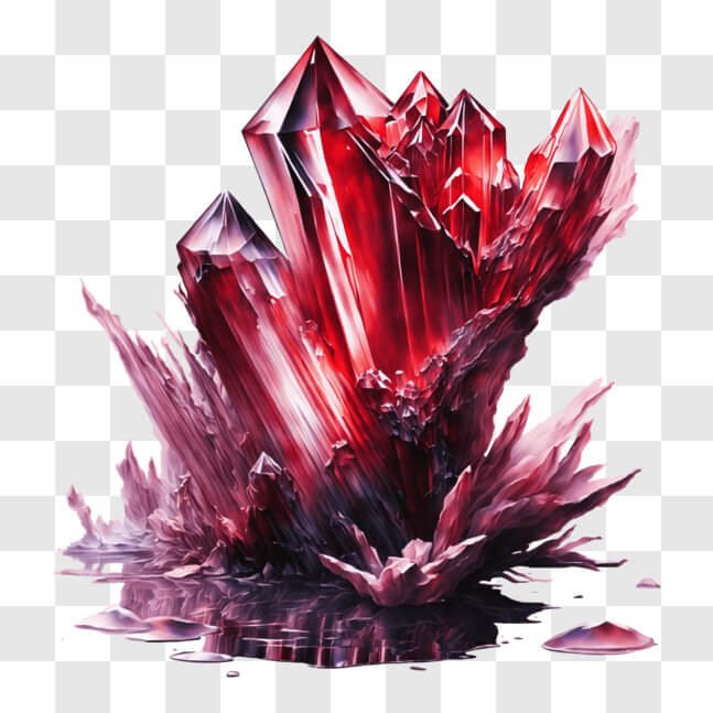 Download Red Crystal Floating in Water Artwork PNGs Online - Creative ...