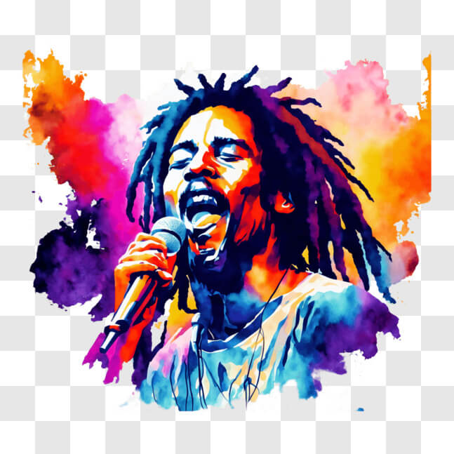 Download Colorful Bob Marley Album Cover PNGs Online - Creative Fabrica