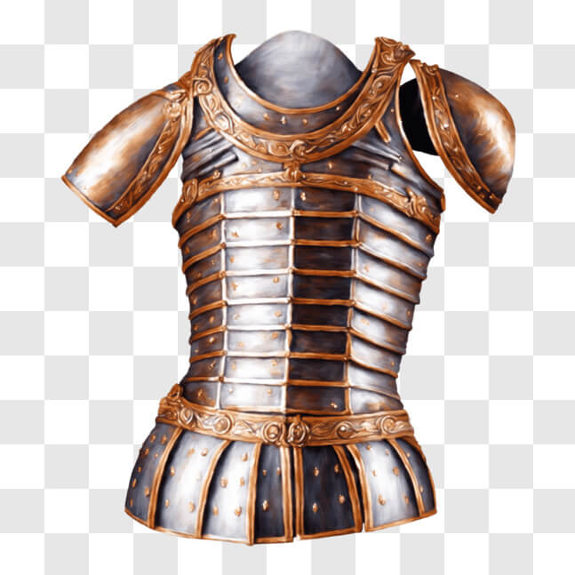 Download Medieval-Style Armor with Gold and Silver Details PNGs Online ...