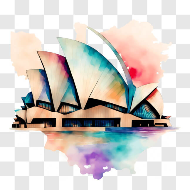 Download Watercolor painting of Sydney Opera House in Sydney, Australia ...