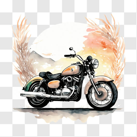 Download Colorful Motorcycle Parked in Front of the Moon with Music ...
