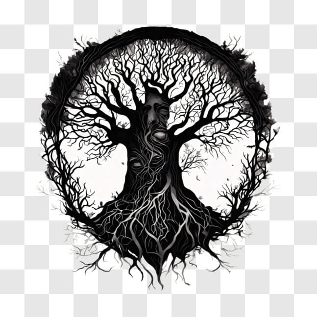 Download Ancient Tree with Roots PNGs Online - Creative Fabrica