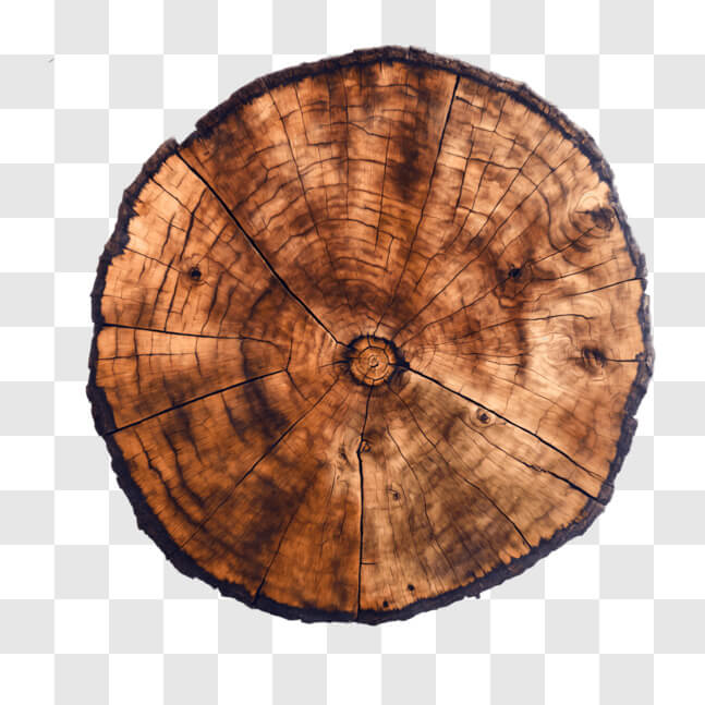 Download Circular Wood Slice or Tree Stump from Multiple Angles PNGs ...