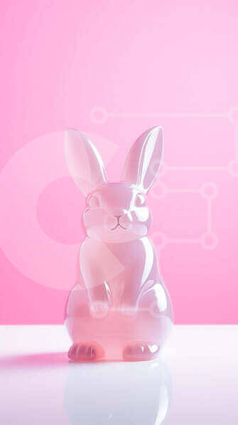 Elegant Pink Glass Bunny Figurine for Display stock photo | Creative ...