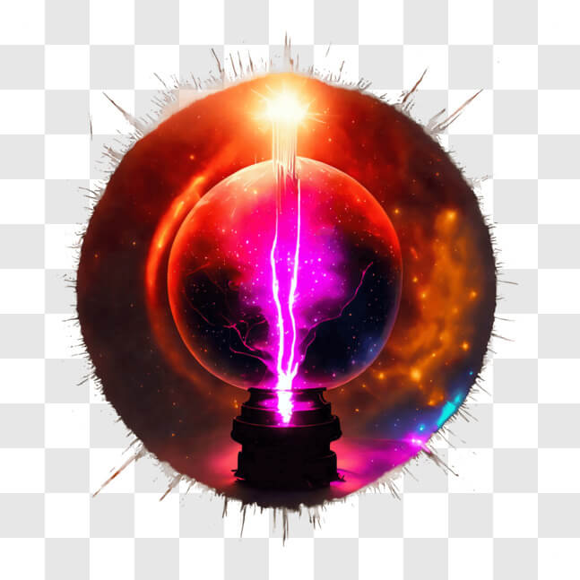Download Glowing Lightbulb Powered by Electricity with Lightning Bolt ...