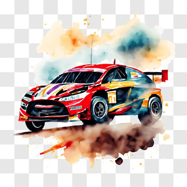 Download Colorful Race Car in Motion PNGs Online - Creative Fabrica