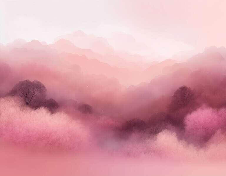 Download Pink Landscape with Trees and Mountains Backgrounds Online ...