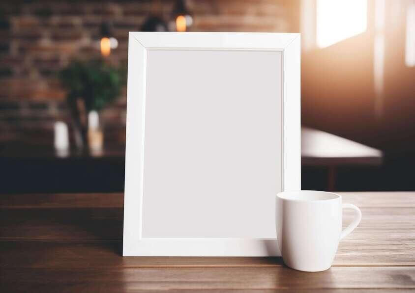 Download Empty Coffee Cup and Picture Frame Mockups Online - Creative ...