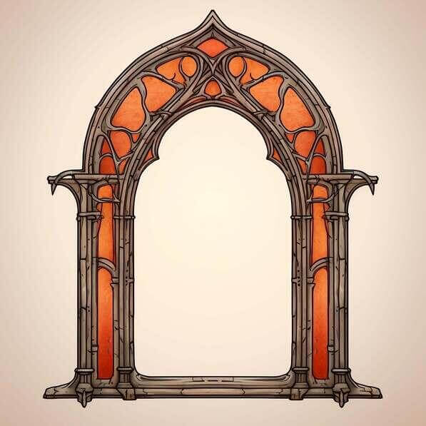 Download Gothic-style Window Frame with Ornate Design Backgrounds ...