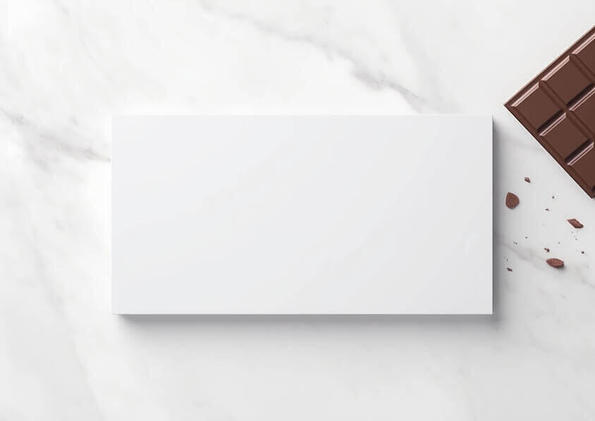 Download Chocolate Bar Mock-Up on White Paper and Marble Table Mockups ...