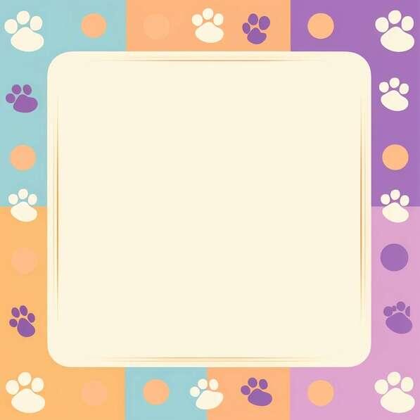 Download Square Paw Print Frame for Special Occasions Backgrounds ...