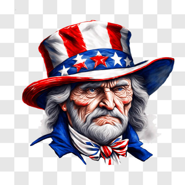 Download Patriotic Uncle Sam on July 4th PNGs Online - Creative Fabrica