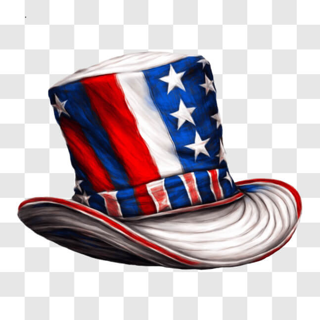 Download Patriotic Top Hat with United States Flag Colors PNGs Online ...