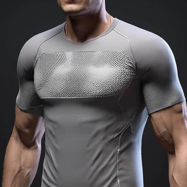 Download Man wearing an athletic shirt with mesh panels Mockups Online ...