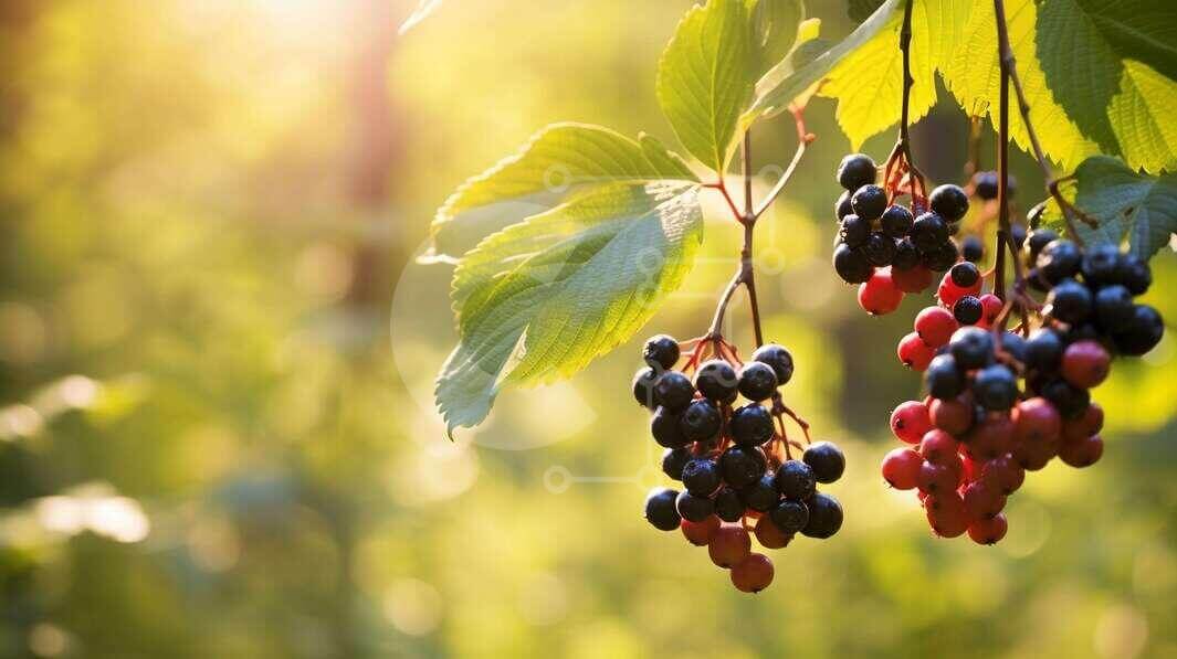 Beautiful Cluster of Berries on Oak Tree in Forest stock photo ...
