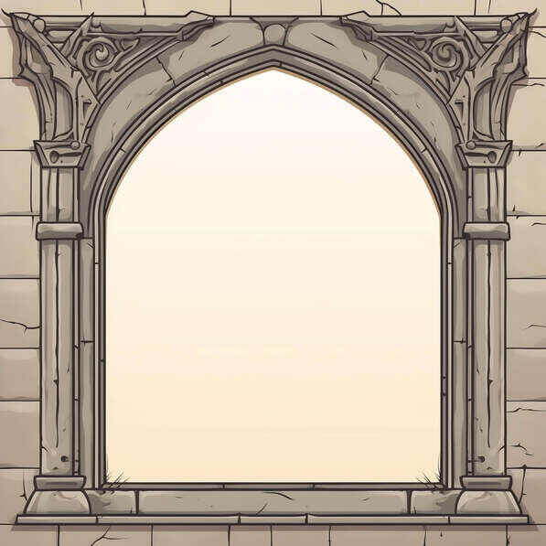 Download Ornate Window Frame with Stone Wall Background Backgrounds ...