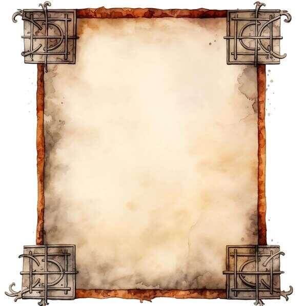 Download Decorative Parchment Paper with Ornate Frame and Scrolling ...