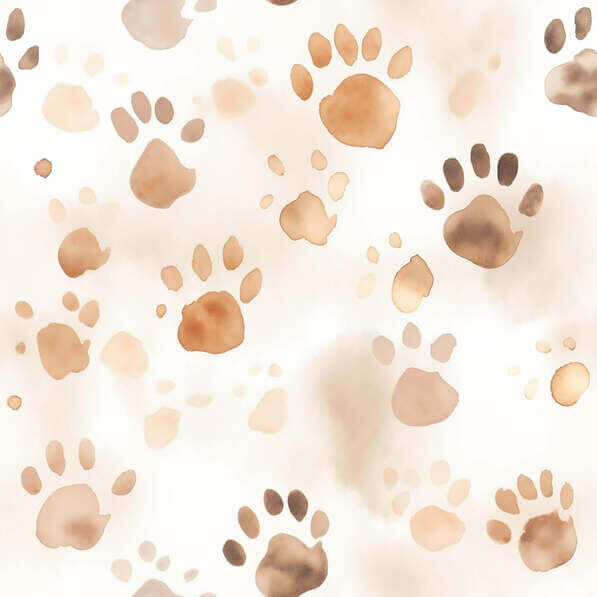 Download Seamless Dog Paw Print Pattern in Brown and Beige Patterns ...