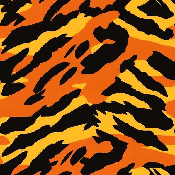 Download Orange and Black Tiger Camouflage Pattern Patterns Online - Creative Fabrica
