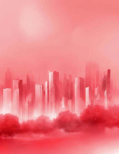 Download Red Cityscape with Airplane and Fog Backgrounds Online ...