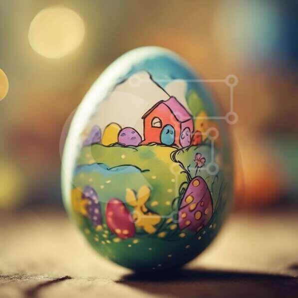 Beautifully Decorated Easter Egg for Festive Celebrations stock photo ...